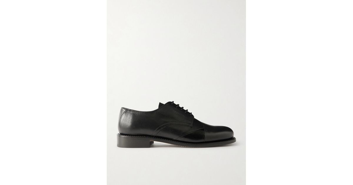 Our Legacy Patched Parade Leather Derby Shoes in Black for Men | Lyst UK