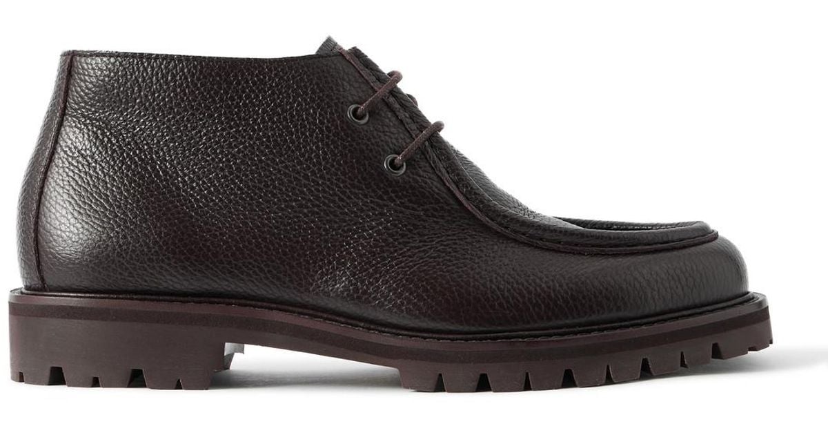MR P. Jacques Full-Grain Leather Derby Shoes in Black for Men | Lyst