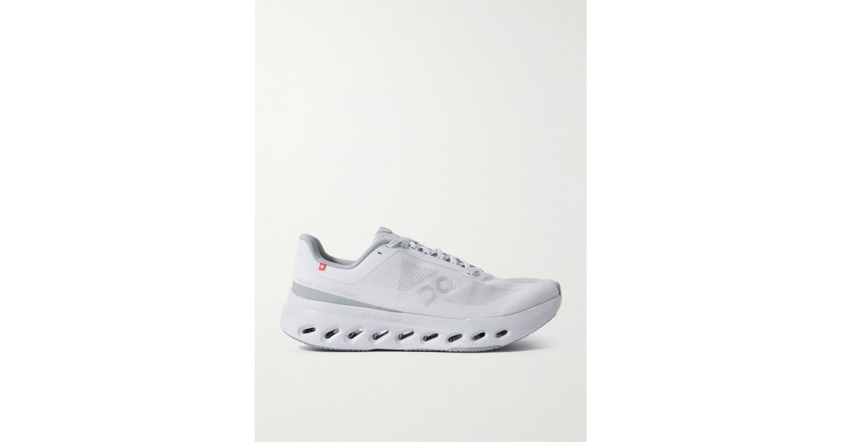 On Shoes Cloudsurfer Next Rubber-Trimmed Mesh Running Sneakers in White ...
