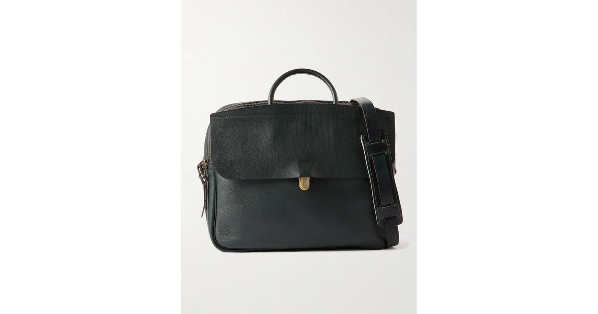 Bleu De Chauffe Zeppo Full-grain Leather Briefcase in Black for Men ...