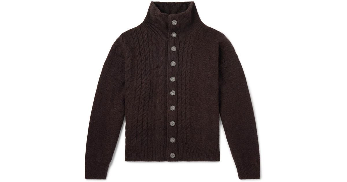 Enfants Riches Deprimes Cable-Knit Cashmere Cardigan in Brown for Men ...