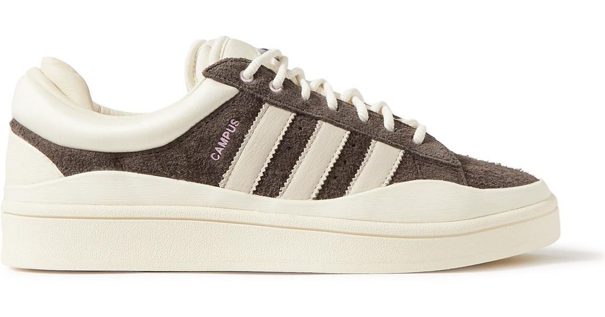 adidas Originals Bad Bunny Campus Leather-trimmed Suede Sneakers in ...