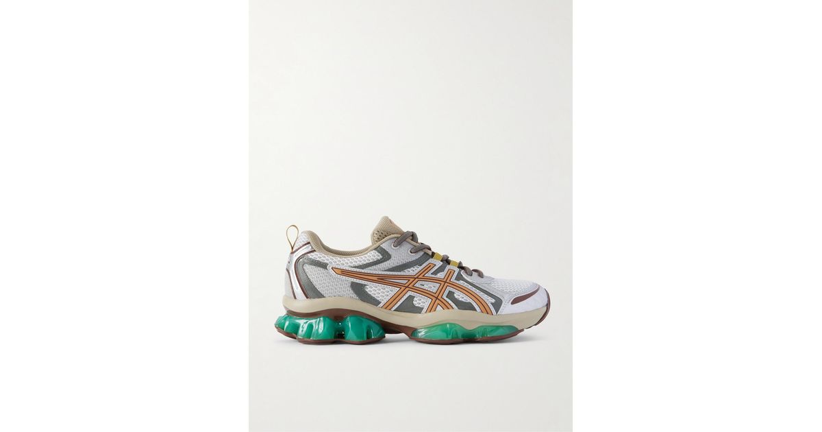 Asics Gel-Quantum Kinetic Rubber-Trimmed Mesh Sneakers in Green for Men ...