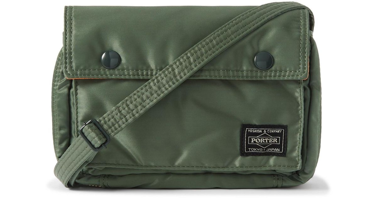 Porter-Yoshida and Co Tanker Nylon Messenger Bag in Green for Men | Lyst
