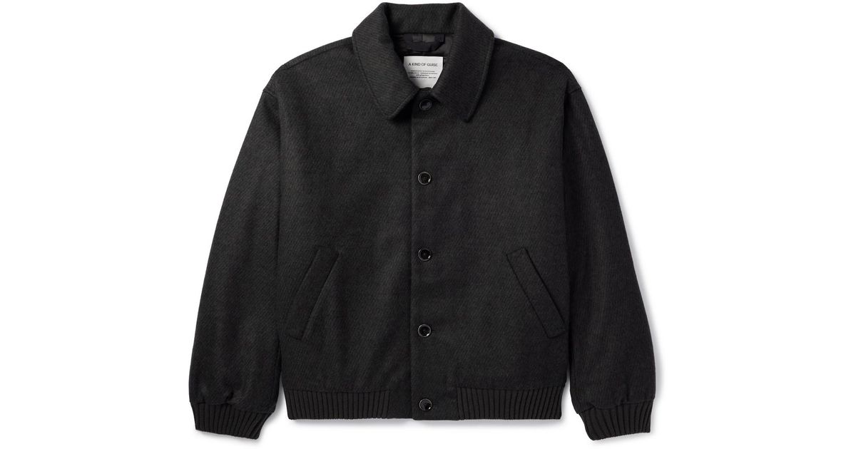 A Kind Of Guise Bombon Wool And Cashmere-blend Blouson Jacket in Black ...