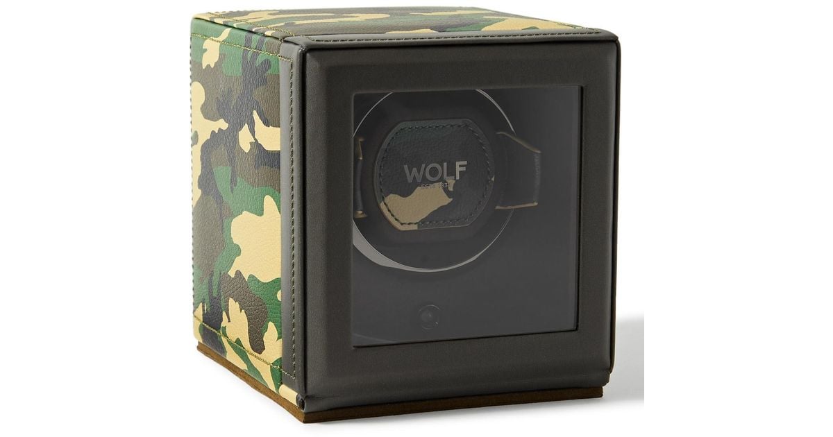 Wolf Elements Cub Camouflage-Print Full-Grain Vegan Leather Single ...