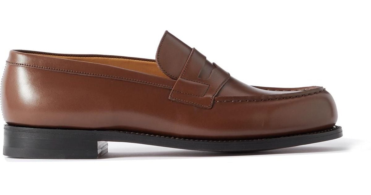 J.M. Weston 180 Leather Loafers in Brown for Men | Lyst