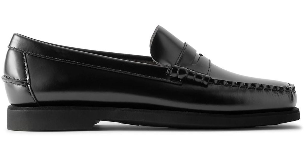 Sebago Dan Polaris Leather Penny Loafers in Black for Men | Lyst