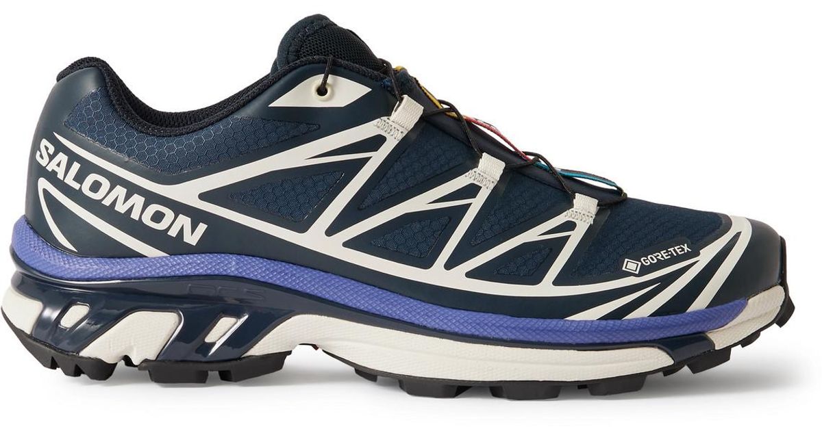Salomon Xt-6 Gtx Rubber-Trimmed Gore-Tex Mesh Sneakers in Blue for Men ...