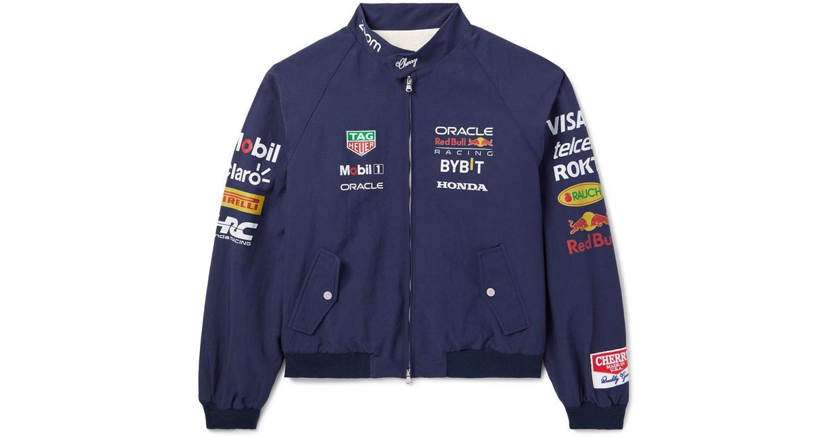 CHERRY LA Oracle Bull Racing Championship Printed Nylon Jacket in Blue ...