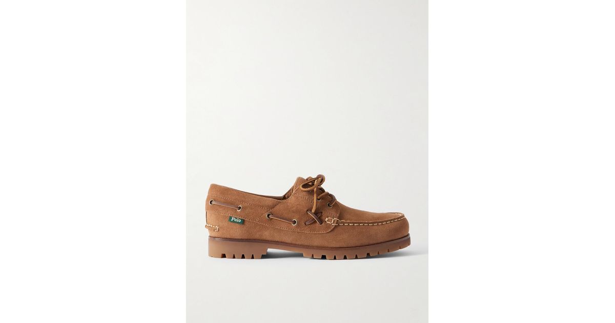 Polo Ralph Lauren Ranger Suede Boat Shoes in Brown for Men | Lyst UK