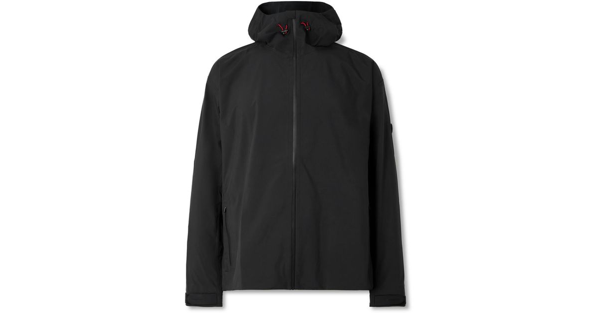 District Vision Logo-Appliquéd Shell Hooded Jacket in Black for Men | Lyst