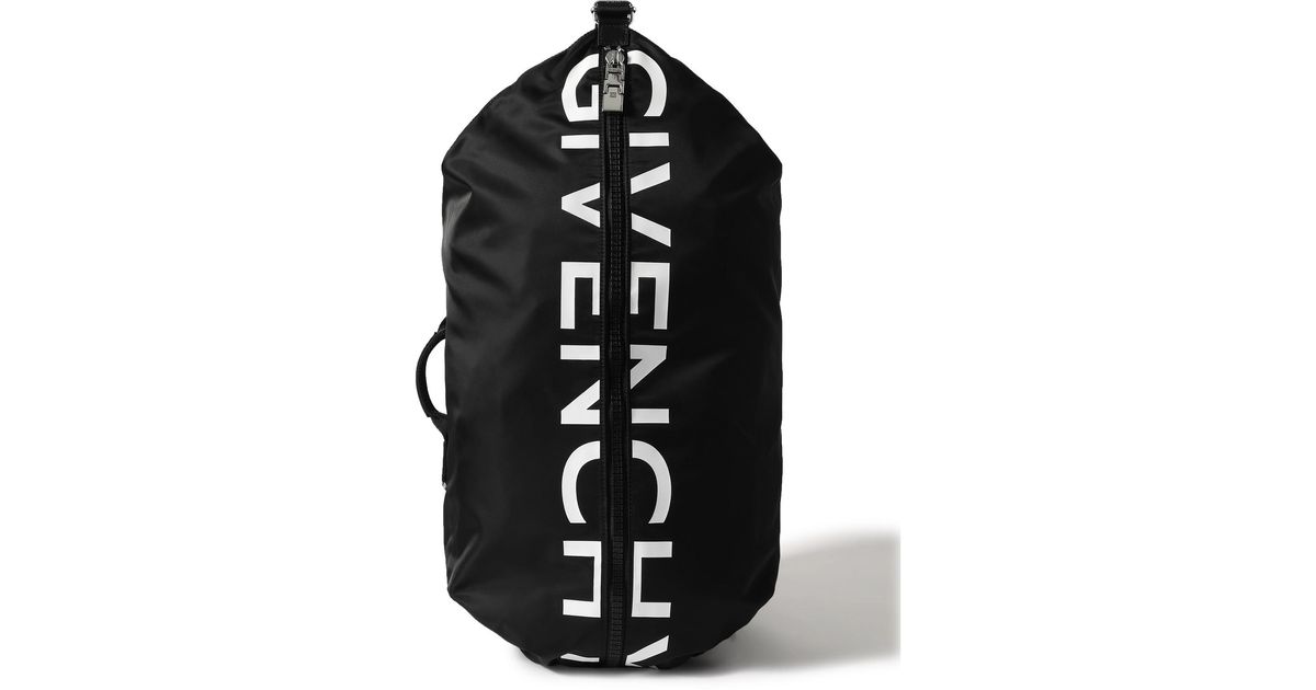 Givenchy G-zip Leather-trimmed Logo-print Shell Backpack in Black for ...