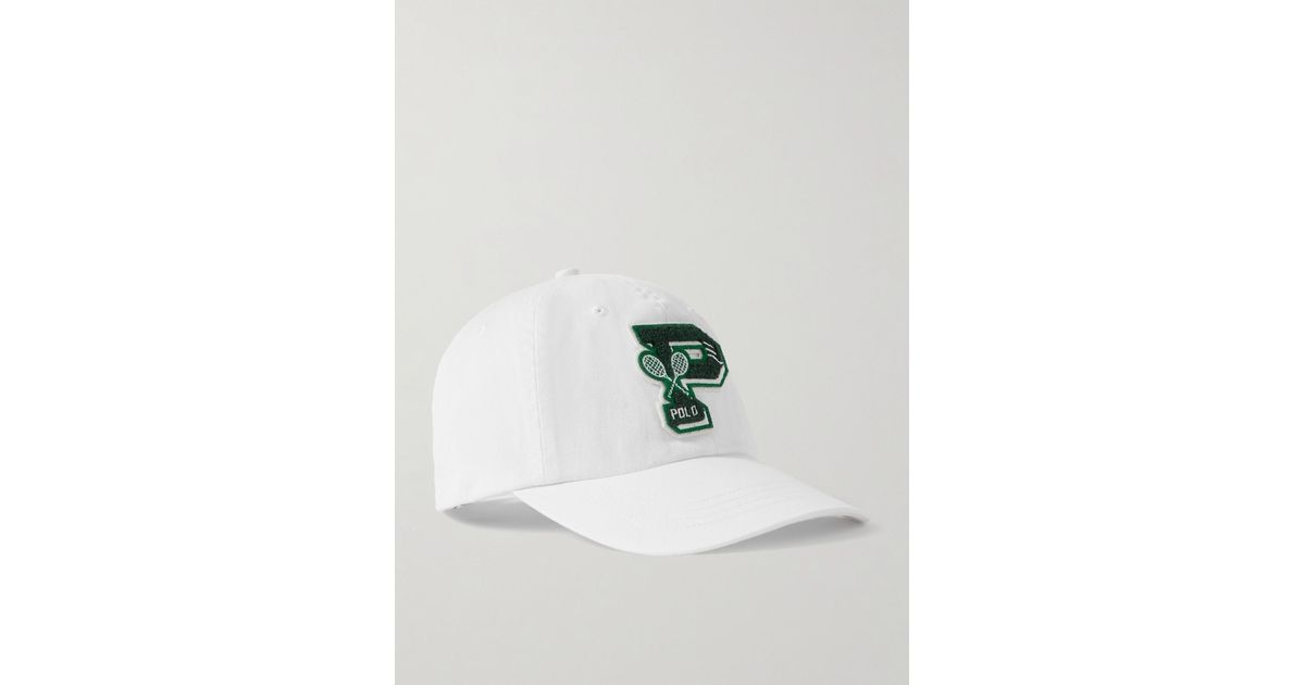 Polo Ralph Lauren Wimbledon Logo-appliqued Cotton-twill Baseball Cap in ...