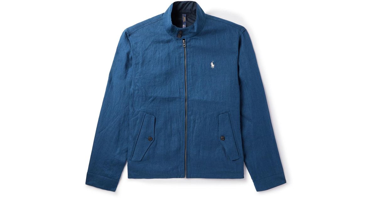 Polo Ralph Lauren Reversible Herringbone Linen And Taffeta Jacket in ...