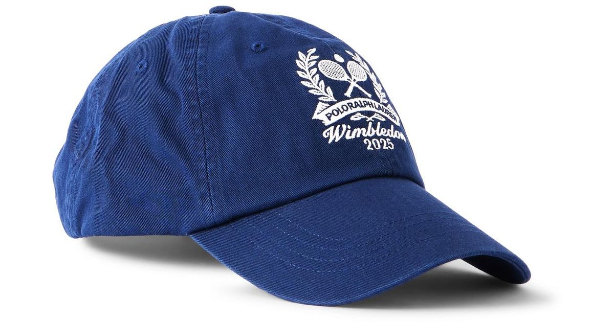 Polo Ralph Lauren Wimbledon Logo-Embroidered Cotton-Twill Baseball Cap ...