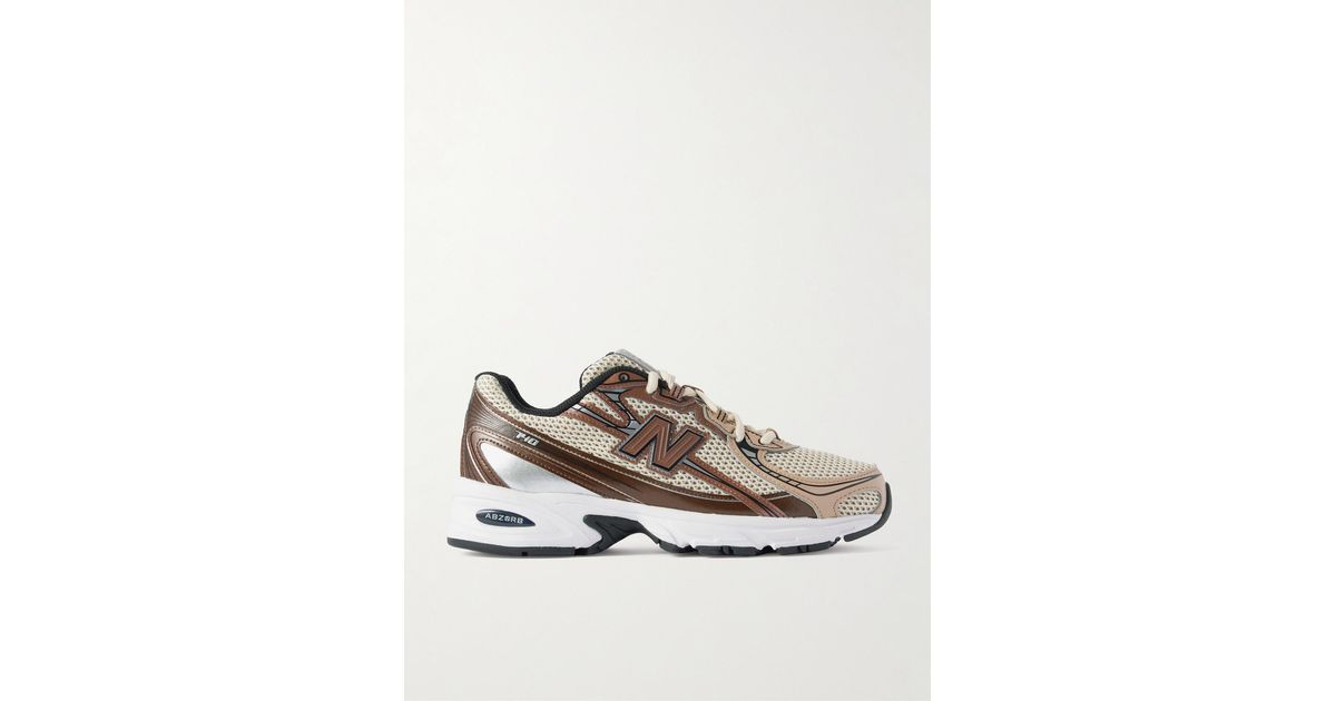 New Balance 740 Metallic-Trimmed Mesh Sneakers in Grey for Men | Lyst UK