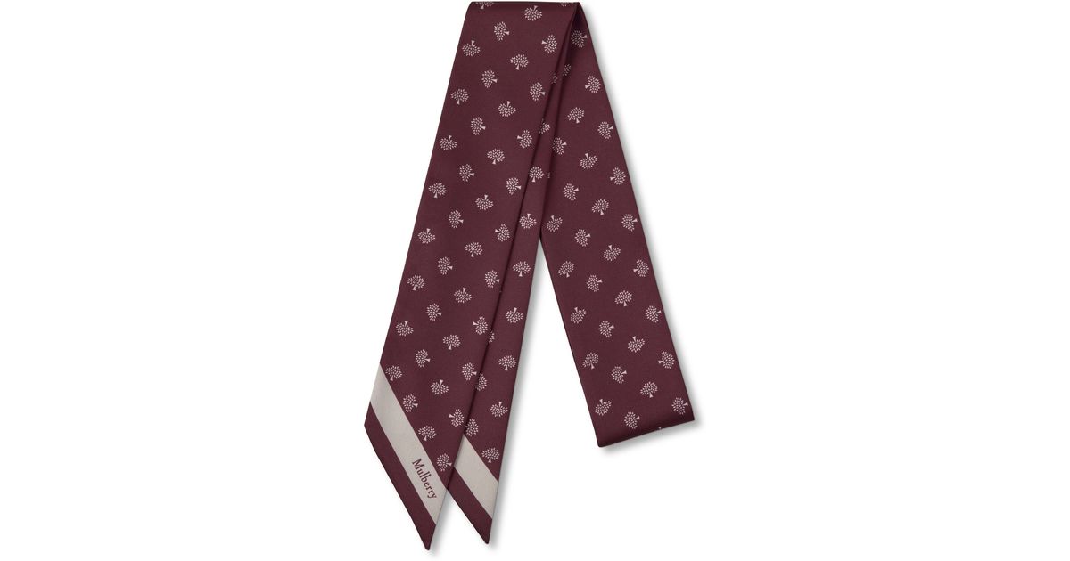 Mulberry Skinny Scarf in Purple | Lyst UK