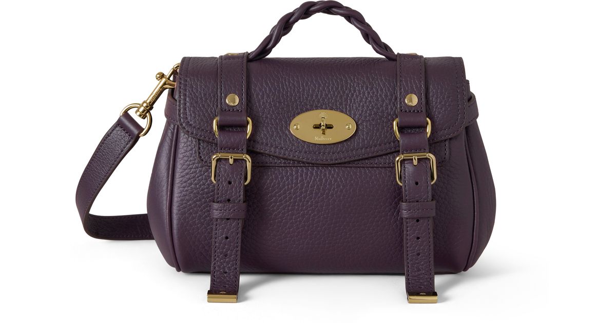 Mulberry Mini Alexa Deep Aubergine in Purple | Lyst