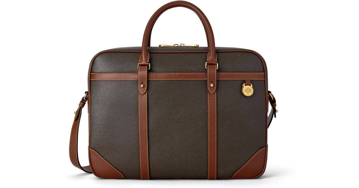 Mulberry Heritage Briefcase Mole-Cognac in Brown for Men | Lyst