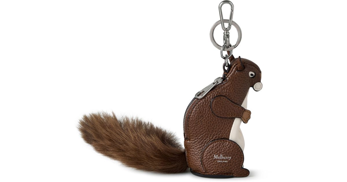 Mulberry Leather Case Keyring in Brown | Lyst
