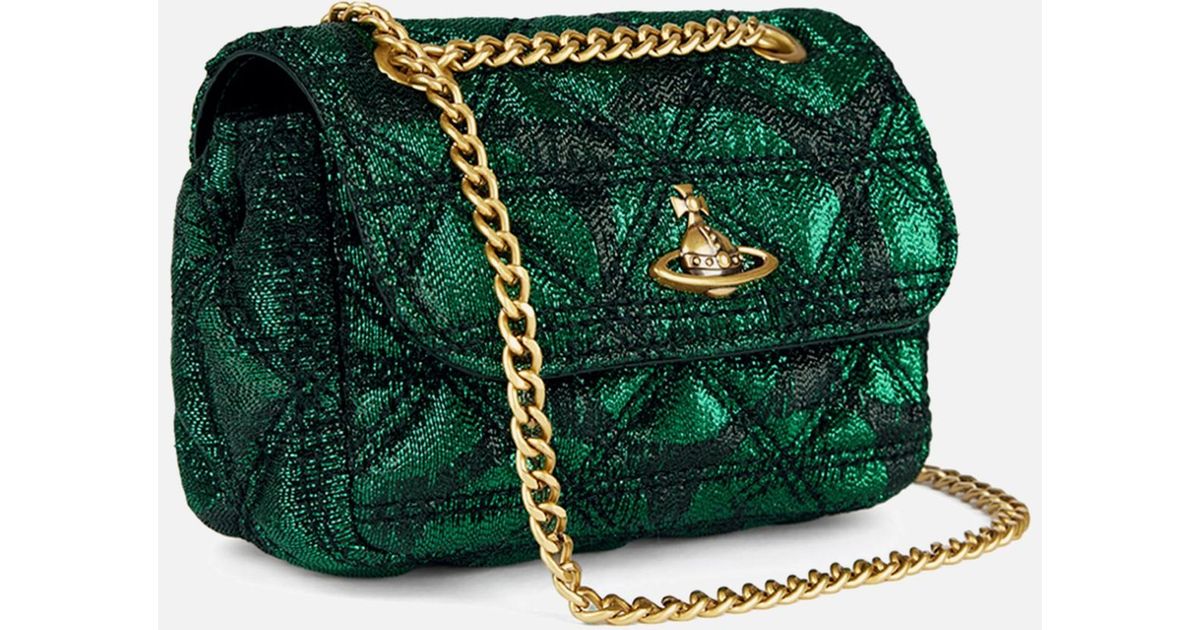 Vivienne Westwood Small Woven Chain Purse in Green | Lyst