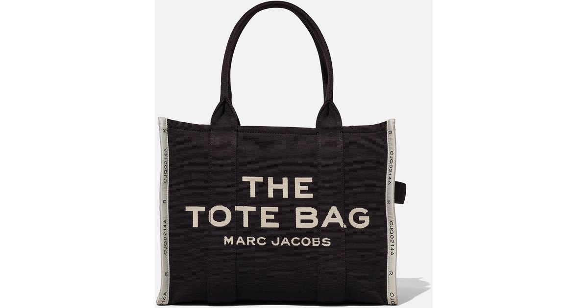 Marc Jacobs The Large Jacquard Canvas Tote Bag in Black | Lyst Australia