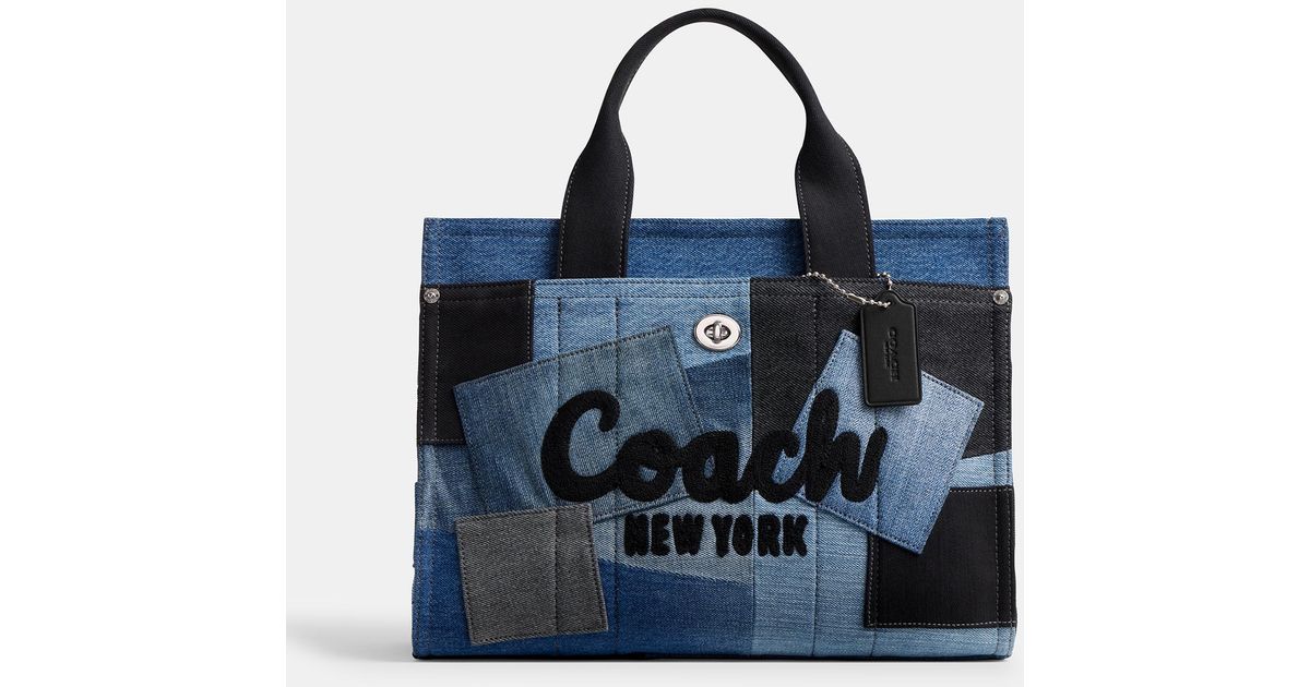 COACH Cargo Denim Tote Bag in Blue | Lyst