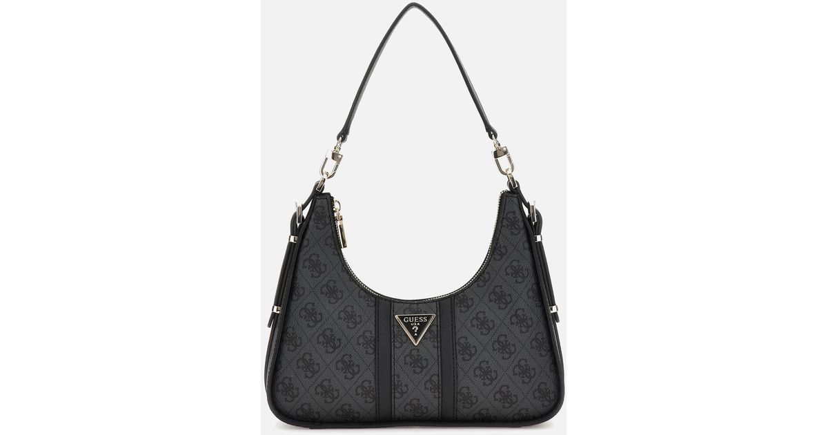 Guess Noreen Faux Leather Shoulder Bag in Black | Lyst UK