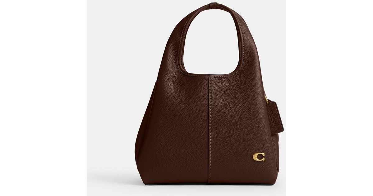 COACH Lana 23 Pebble-grain Leather Shoulder Bag in Brown | Lyst