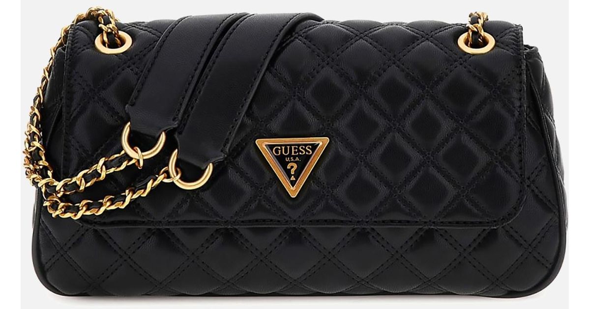 Guess Giully Convertible Crossbody Flap Black | Lyst
