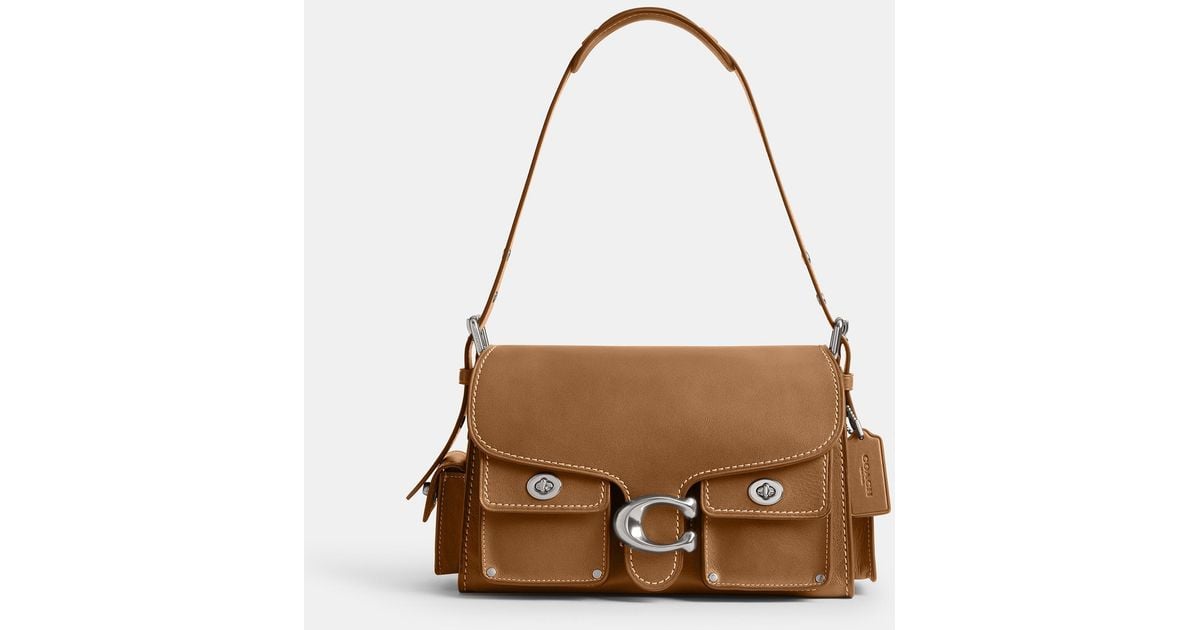 COACH Cargo Turnlock Soft Leather Tabby Bag in Brown | Lyst