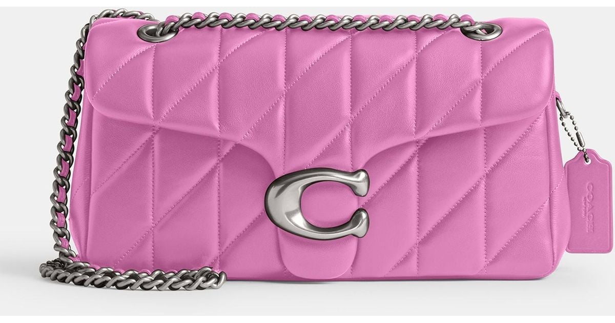 COACH Quilted Tabby 26 Leather Shoulder Bag in Pink | Lyst