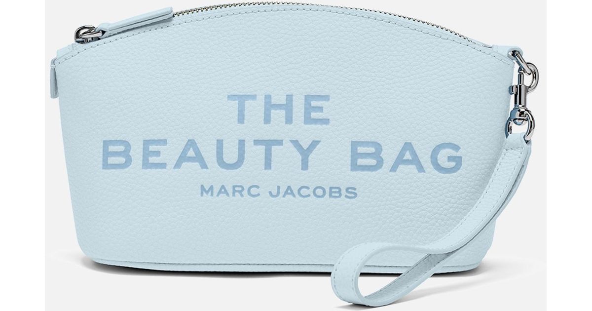 Marc Jacobs Pebble-grain Leather The Beauty Bag in Blue | Lyst