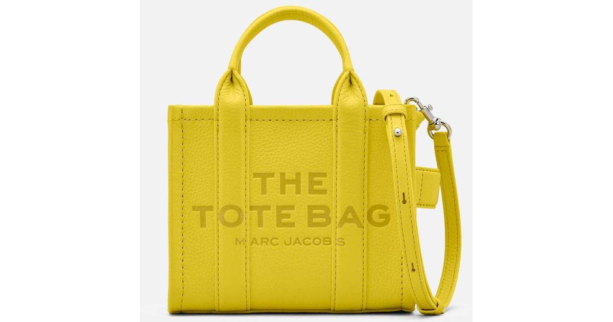 Marc Jacobs The Mini Leather Tote Bag in Yellow | Lyst UK