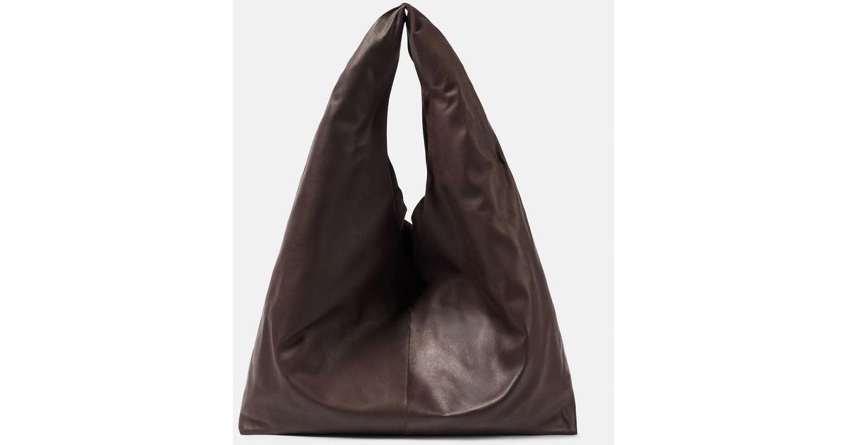 The Row New Bindle Leather Shoulder Bag in Brown | Lyst