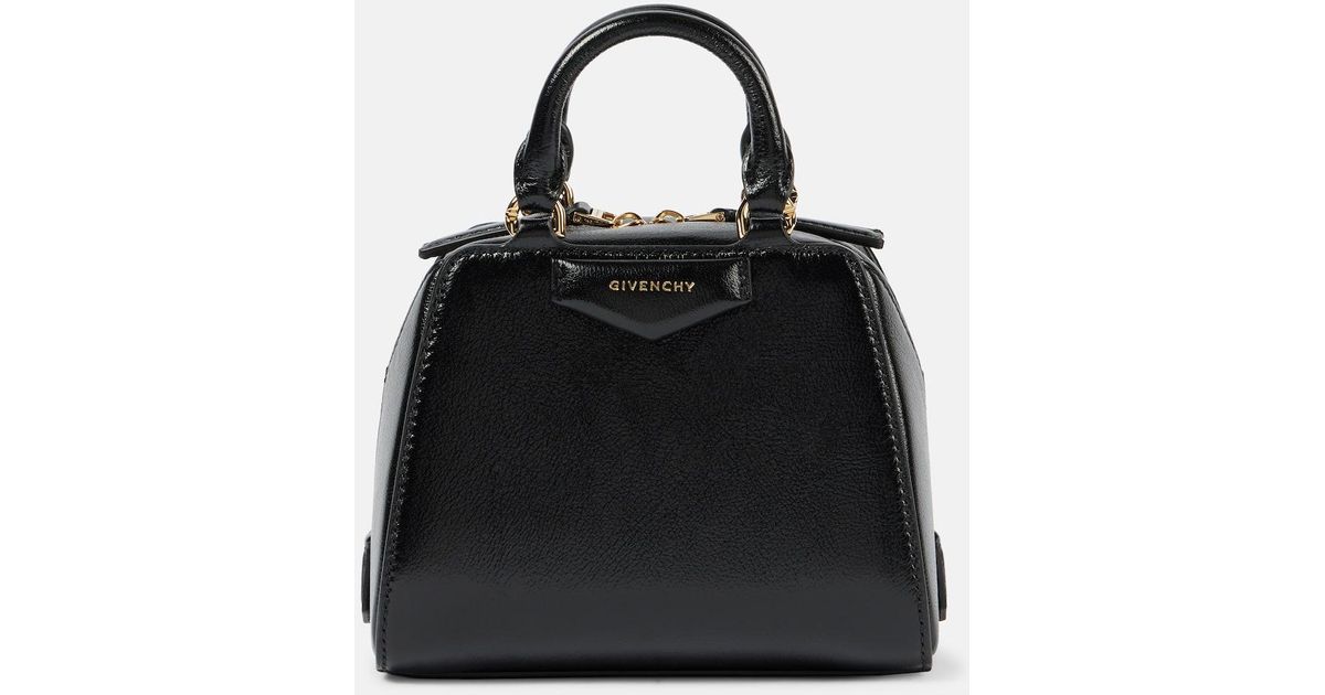 Givenchy Antigona Cube Nano Leather Tote Bag in Black | Lyst