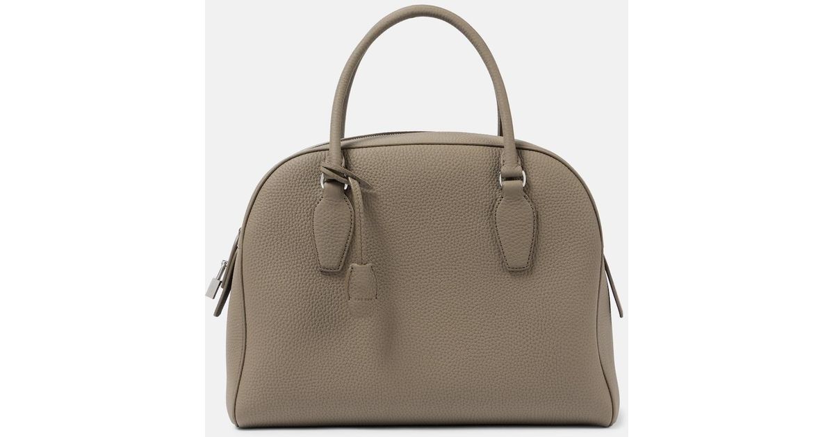The Row India 12.00 Leather Tote Bag in Natural | Lyst