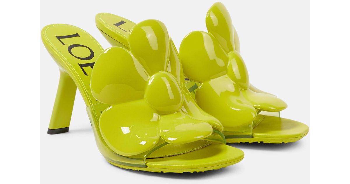 Loewe Petal Flower Pvc Mules in Yellow | Lyst UK
