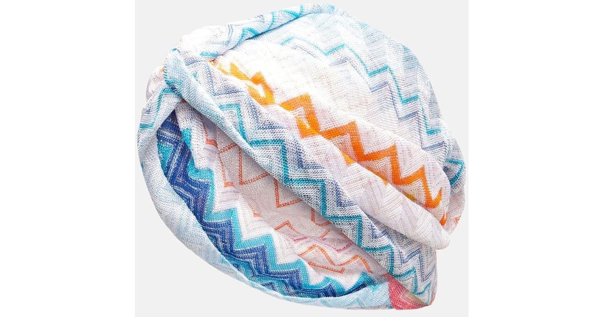 Missoni Zigzag Headband in Blue | Lyst UK