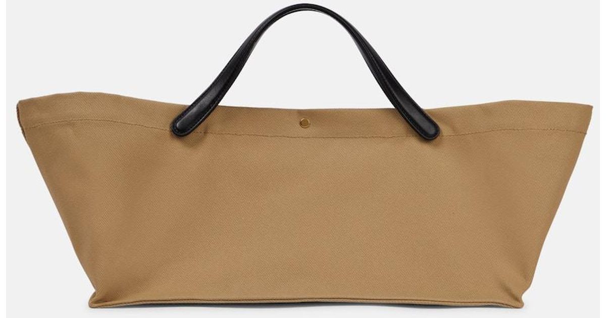 The Row Idaho Twill Tote Bag in Brown | Lyst