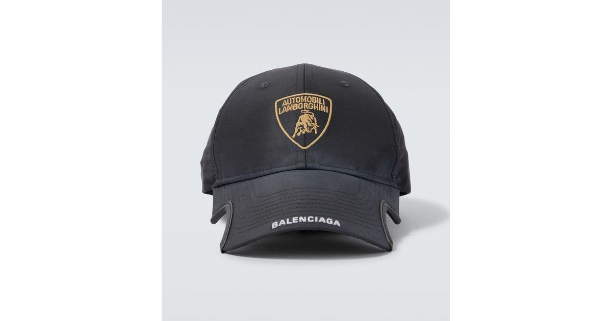 Balenciaga X Automobili Lamborghini Baseball Cap in Black for Men | Lyst