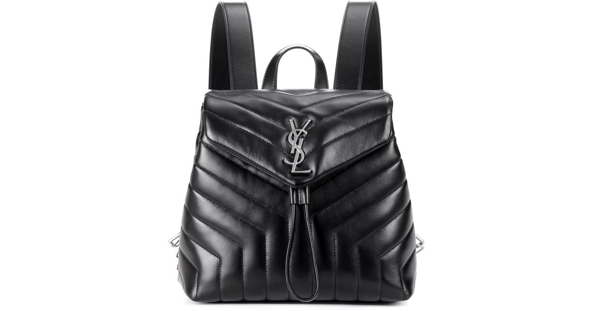 Saint Laurent Small Loulou Monogram Backpack in Black | Lyst