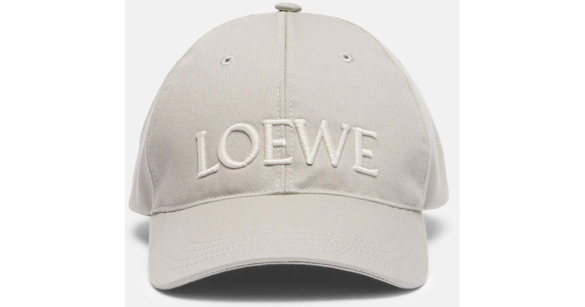 Loewe Cotton Baseball Cap in White | Lyst UK