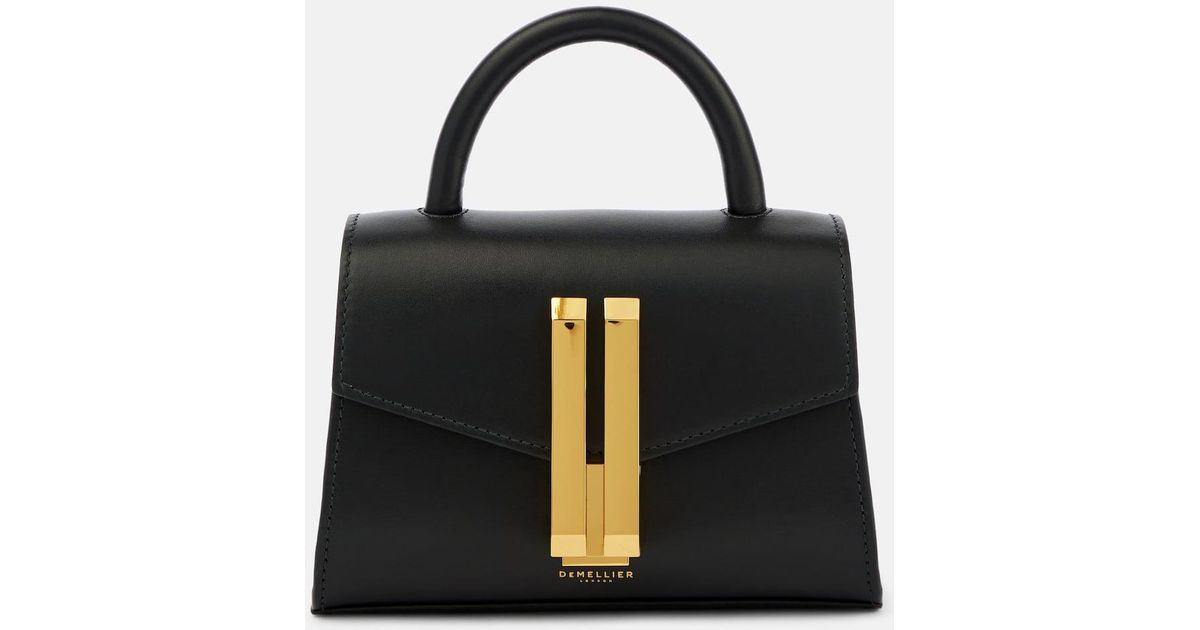 DeMellier London Nano Montreal Leather Shoulder Bag in Black | Lyst