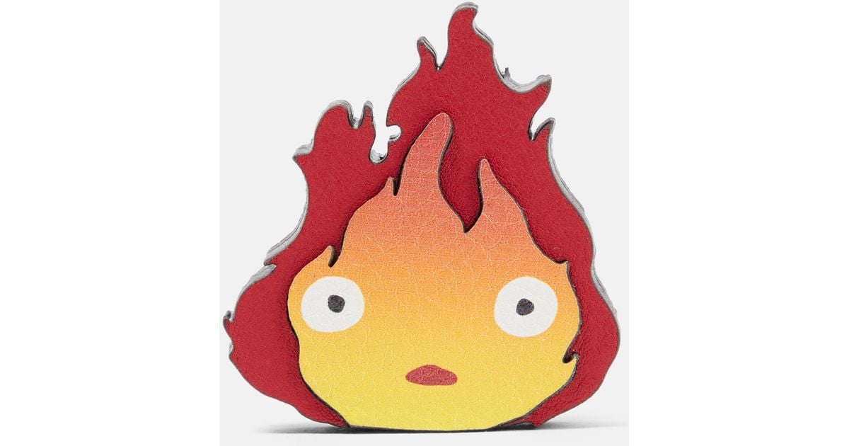 Loewe X Howl's Moving Castle Calcifer Leather Bag Charm in Red | Lyst