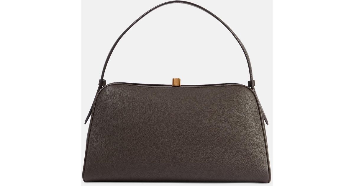 KHAITE Cate Leather Tote Bag in Black | Lyst