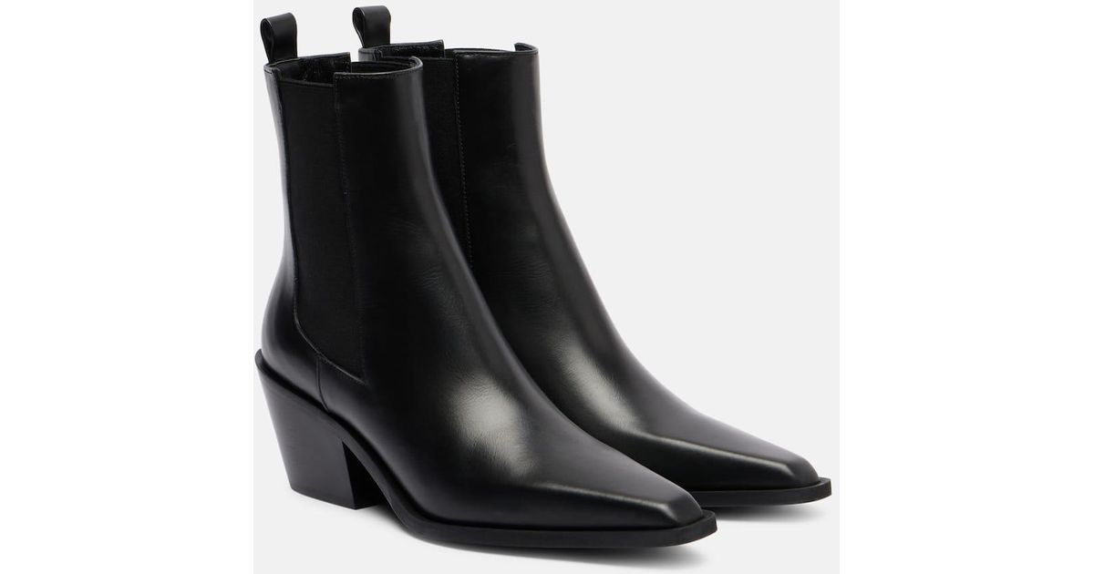 A.Emery Leo Leather Ankle Boots in Black | Lyst