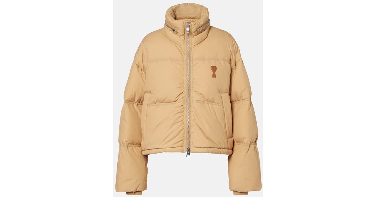 Ami Paris Down Jackets in Natural | Lyst