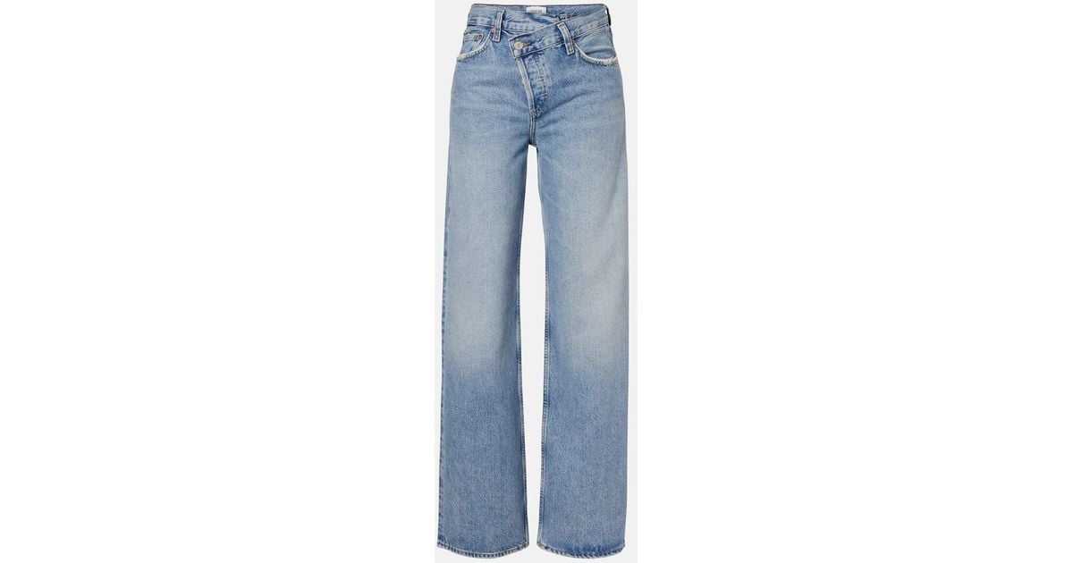 Agolde Arc Criss Cross Wide-Leg Jeans in Blue | Lyst